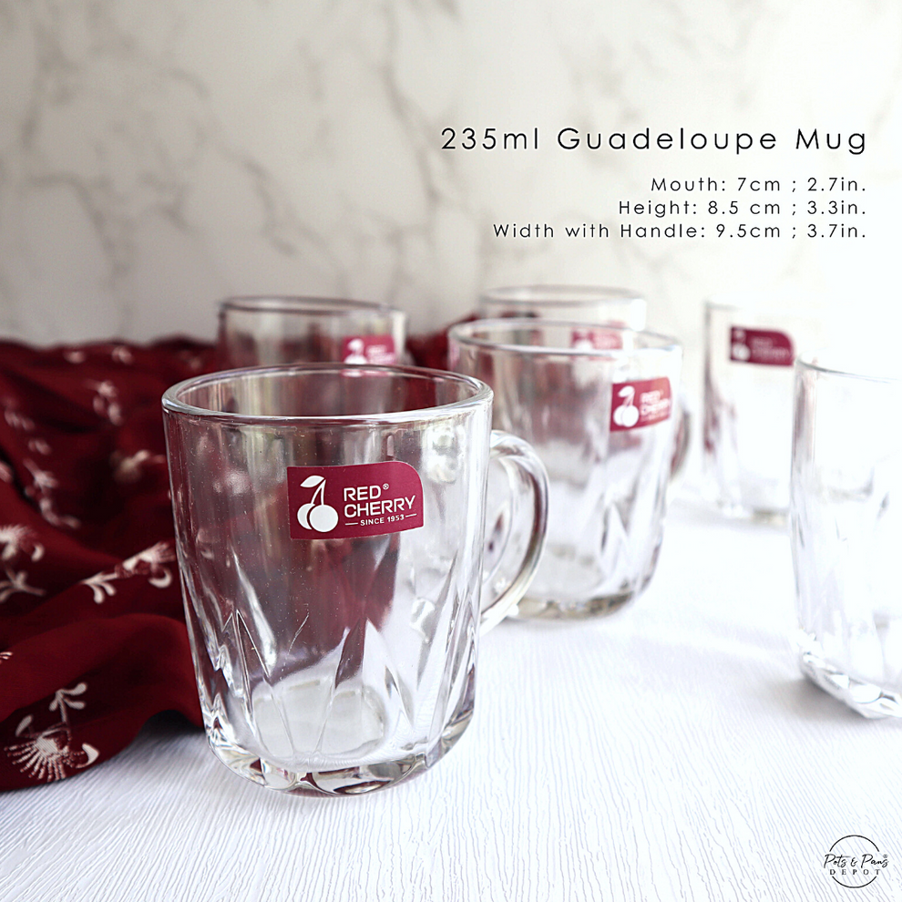 Red Cherry Glass Short Mug – PotsandPansDepotPH