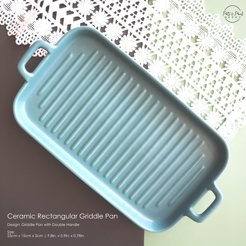 Ceramic Rectangular Griddle Pan – PotsandPansDepotPH